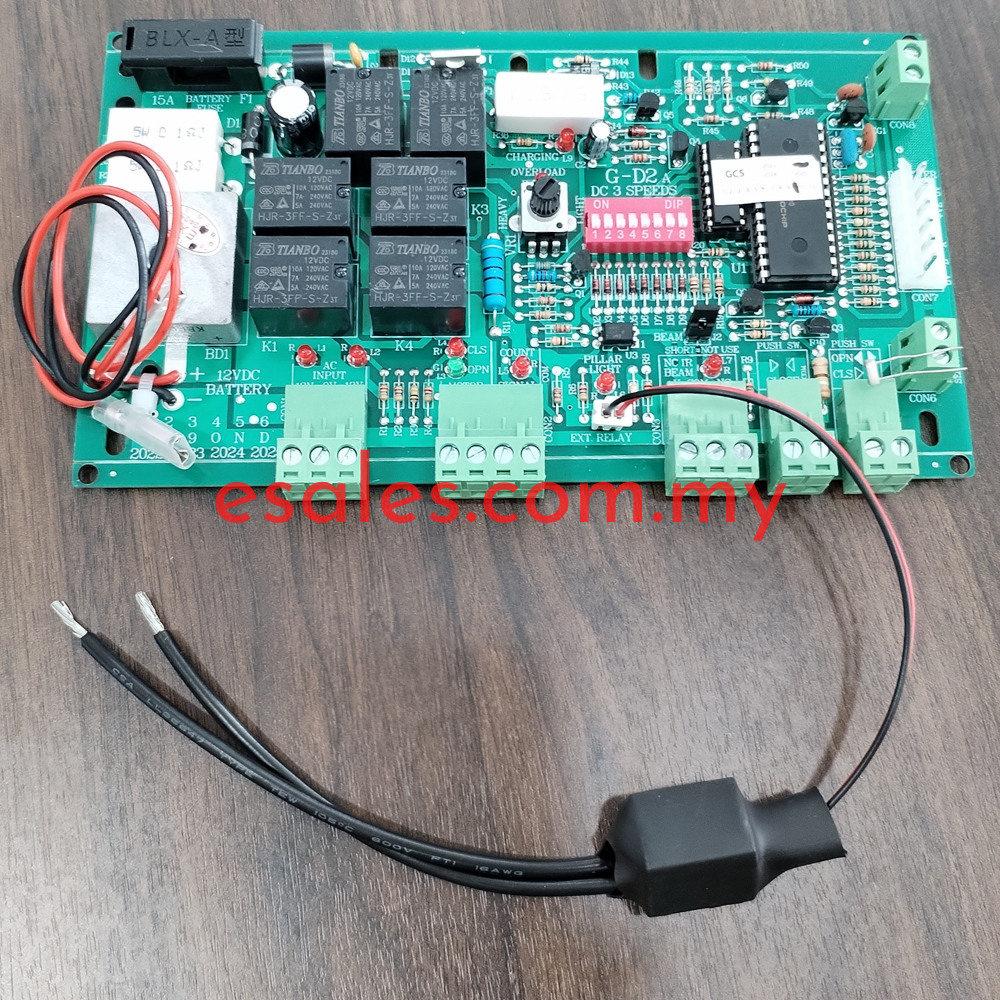 Auto Gate Receiver GD2 Counter 3 Speed DC Sliding Board c/w Lightning ...