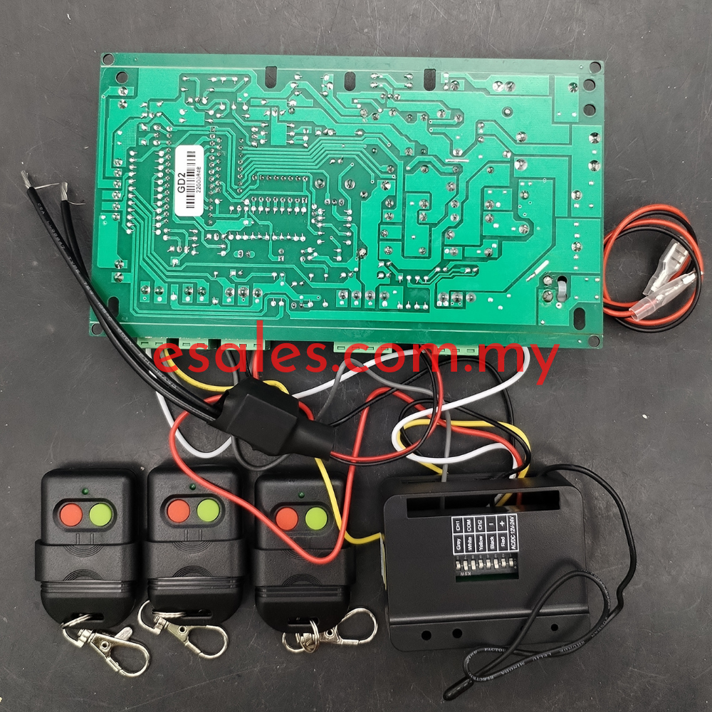 Auto Gate Receiver GD2 Counter 3 Speed DC Sliding Board c/w Lightning ...