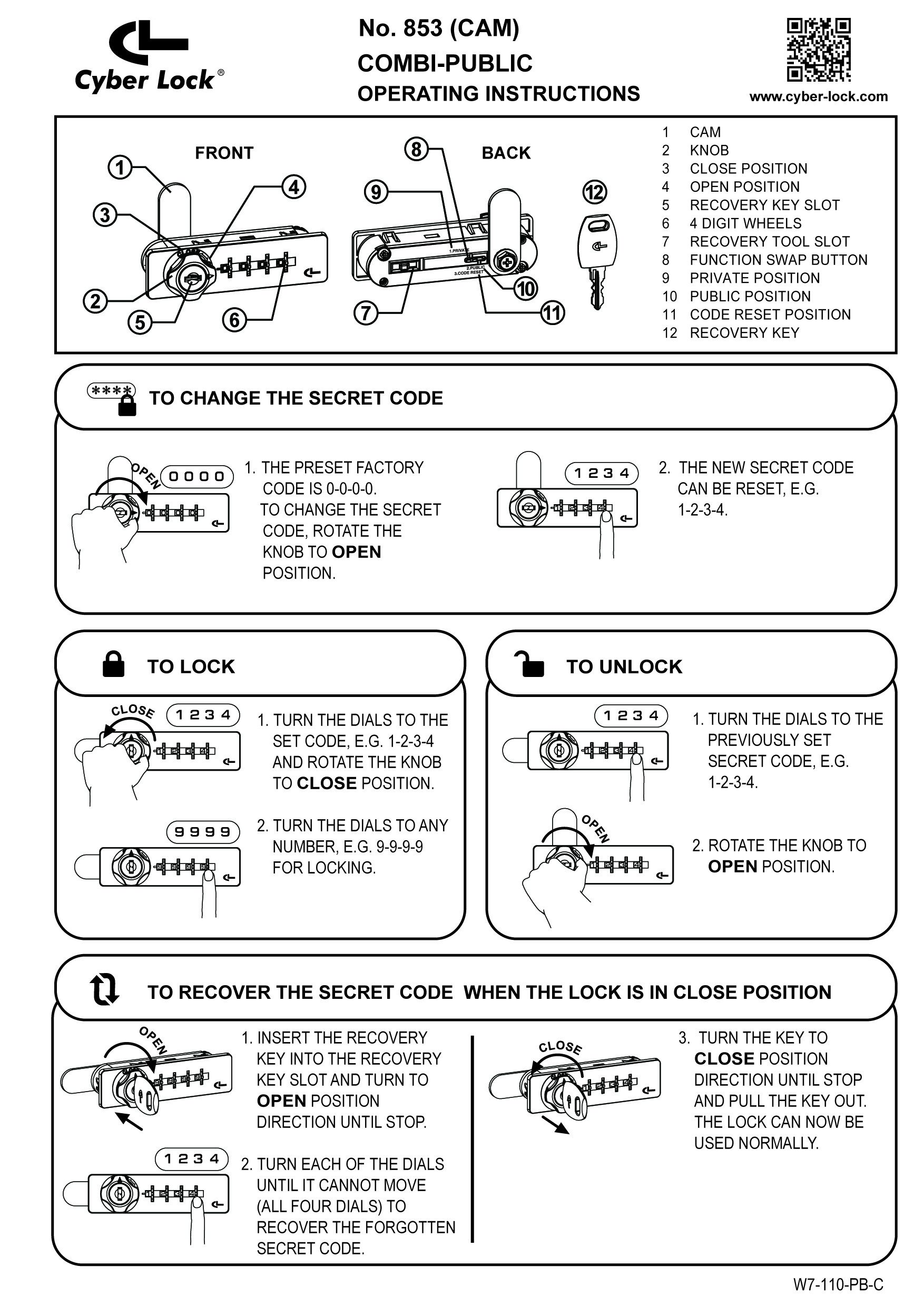 CL Cyber Lock CL Cyber Lock K-085-91-CG/CL/003 RECOVERY KEY + R-349-91 ...