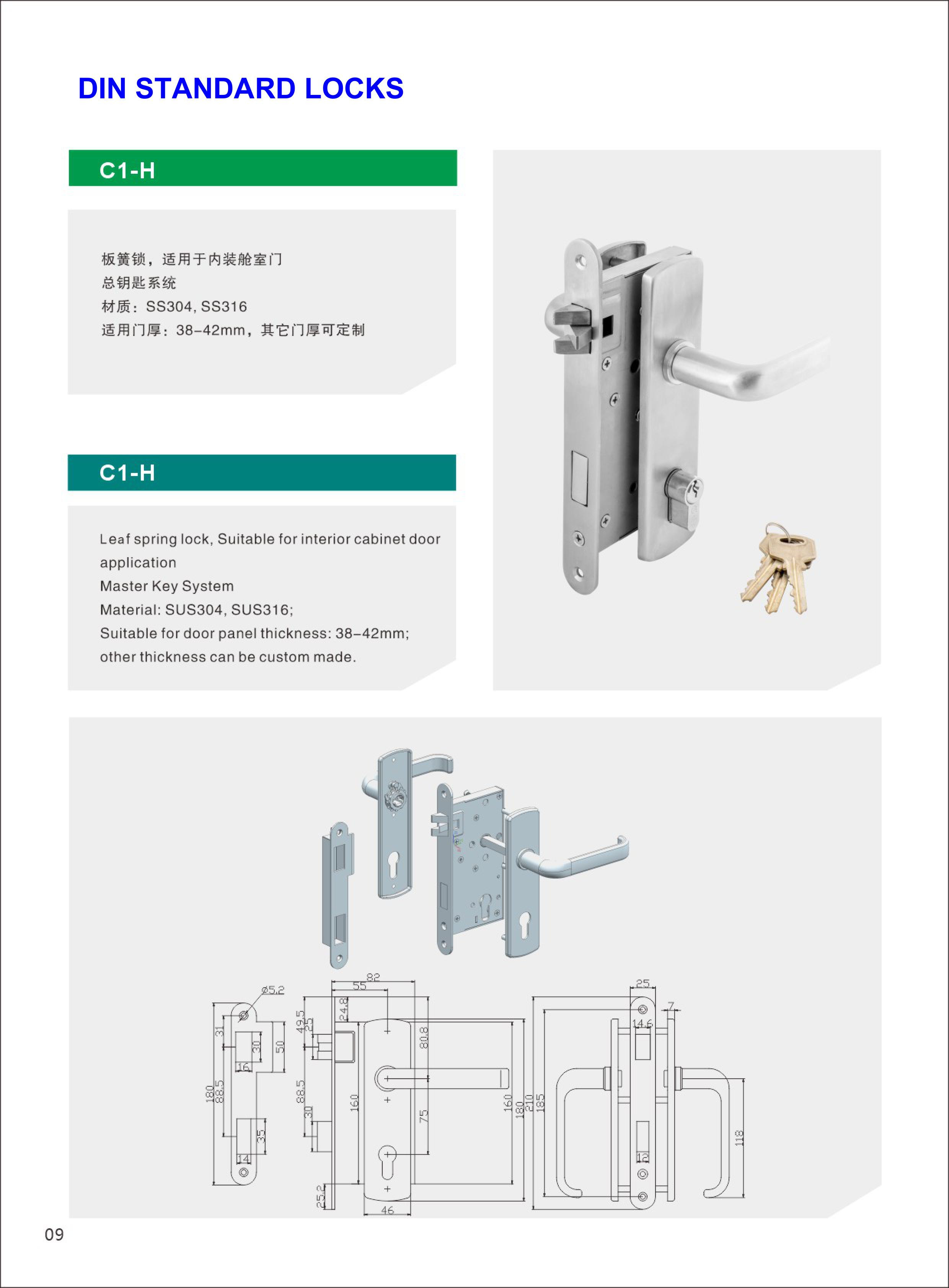 5600 RHRO SUS304 Stainless Steel Vessel Marine Door Lock - Pepper Spray ...