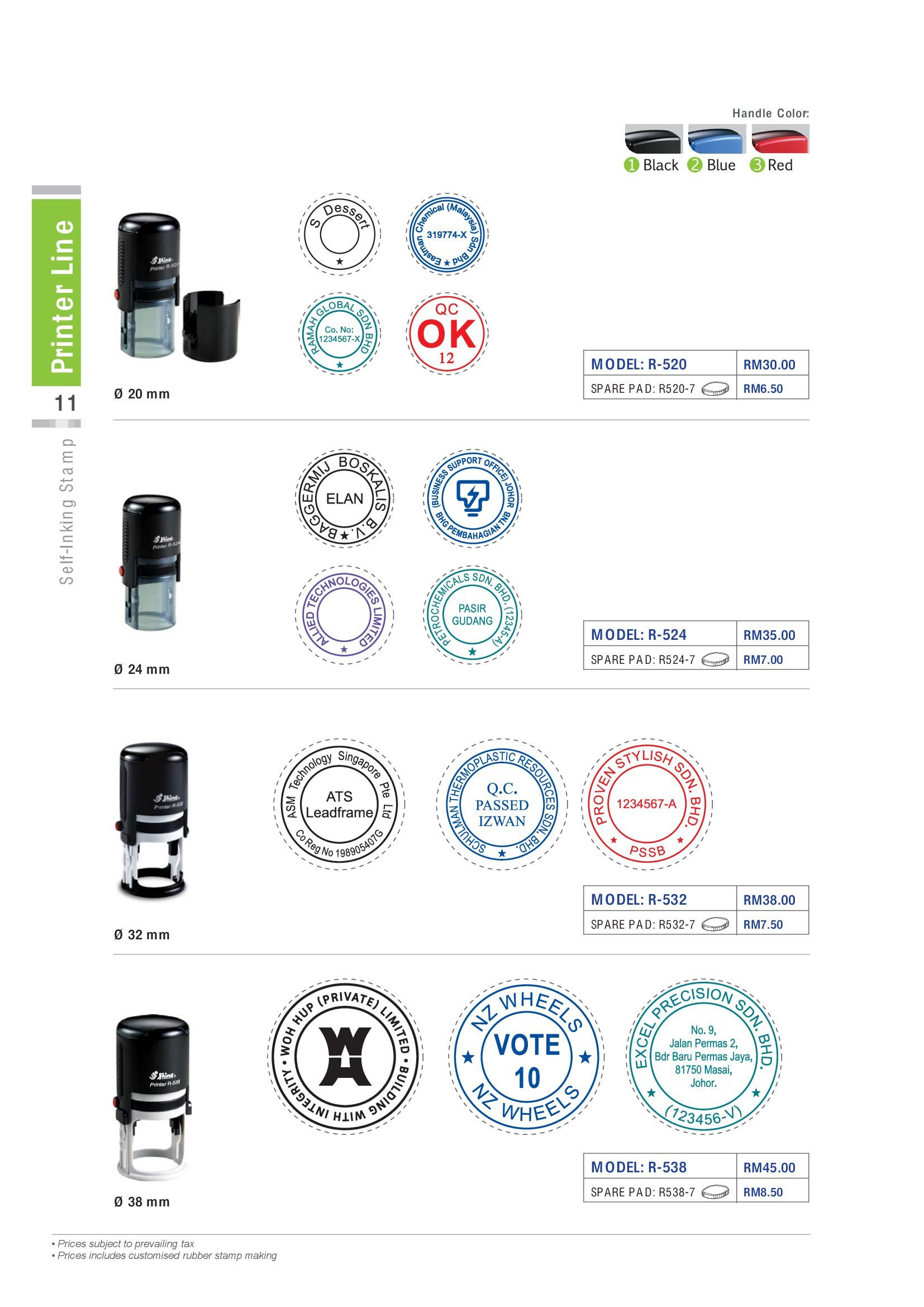 Shiny S-853 Black Ink Printer Line Self Inking Stamp SHY-S853-BK - Pepper Spray Malaysia ...